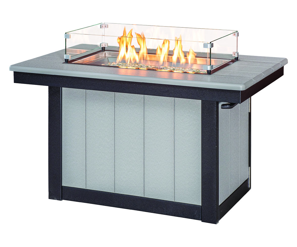 Rectangle Conversation Firepit Table - Vicki's Amish Traditions