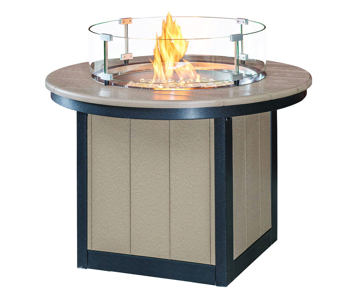 Round Conversation Firepit Table - Vicki's Amish Traditions